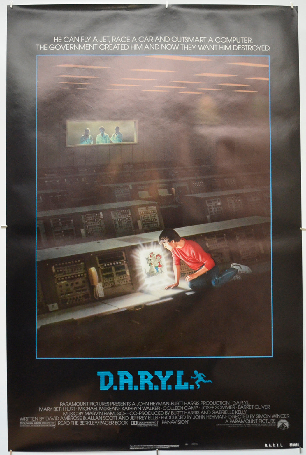“D.A.R.Y.L.” - Original One Sheet Poster - Film Poster - Movie Poster – pastposters