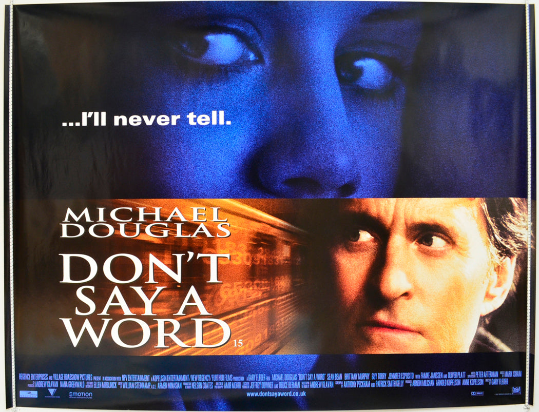 “Don't Say A Word” Original Quad Poster - Film Poster - Movie Poster ...