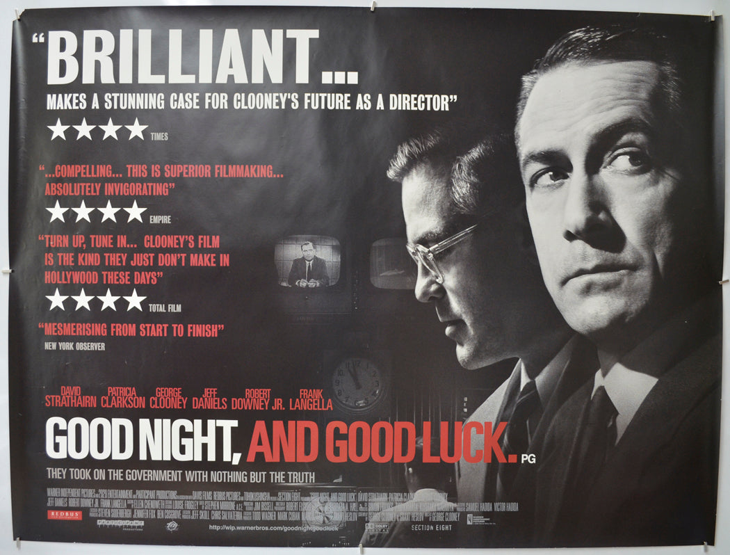 “Good Night And Good Luck” Original Quad Poster - Film Poster - Movie ...