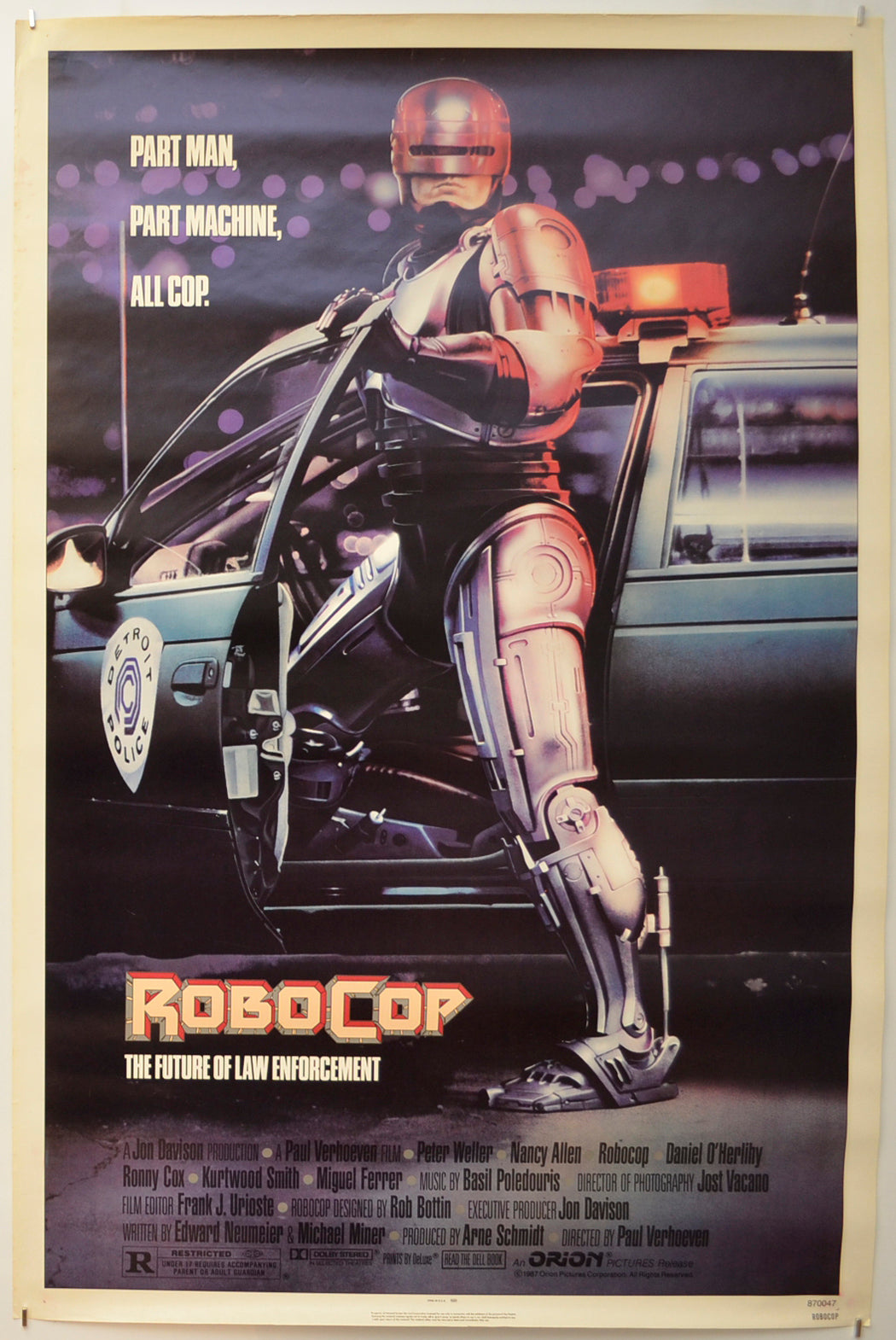 “Robocop” Original One Sheet Poster - Film Poster - Movie Poster – pastposters