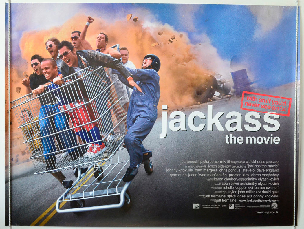 “Jackass : The Movie” Original British Quad Poster - Movie Poster ...