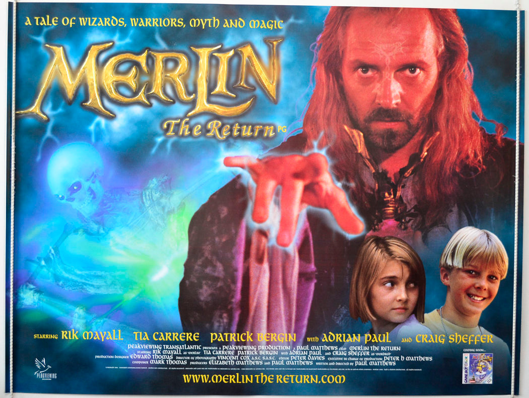 “Merlin The Return” Original British Quad Poster - Movie Poster ...