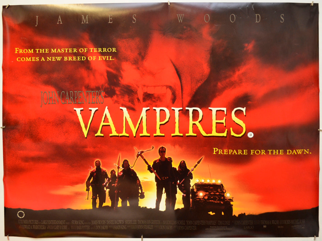 “John Carpenter's Vampires” Original Quad Movie Poster – pastposters