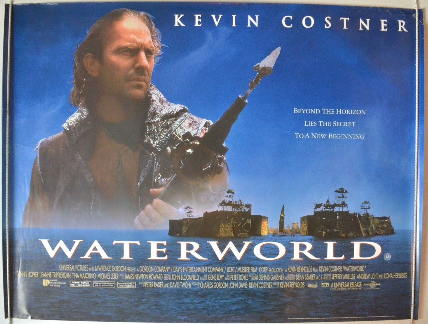 “Waterworld” (Design 2) Original British Quad Poster - Movie Poster ...