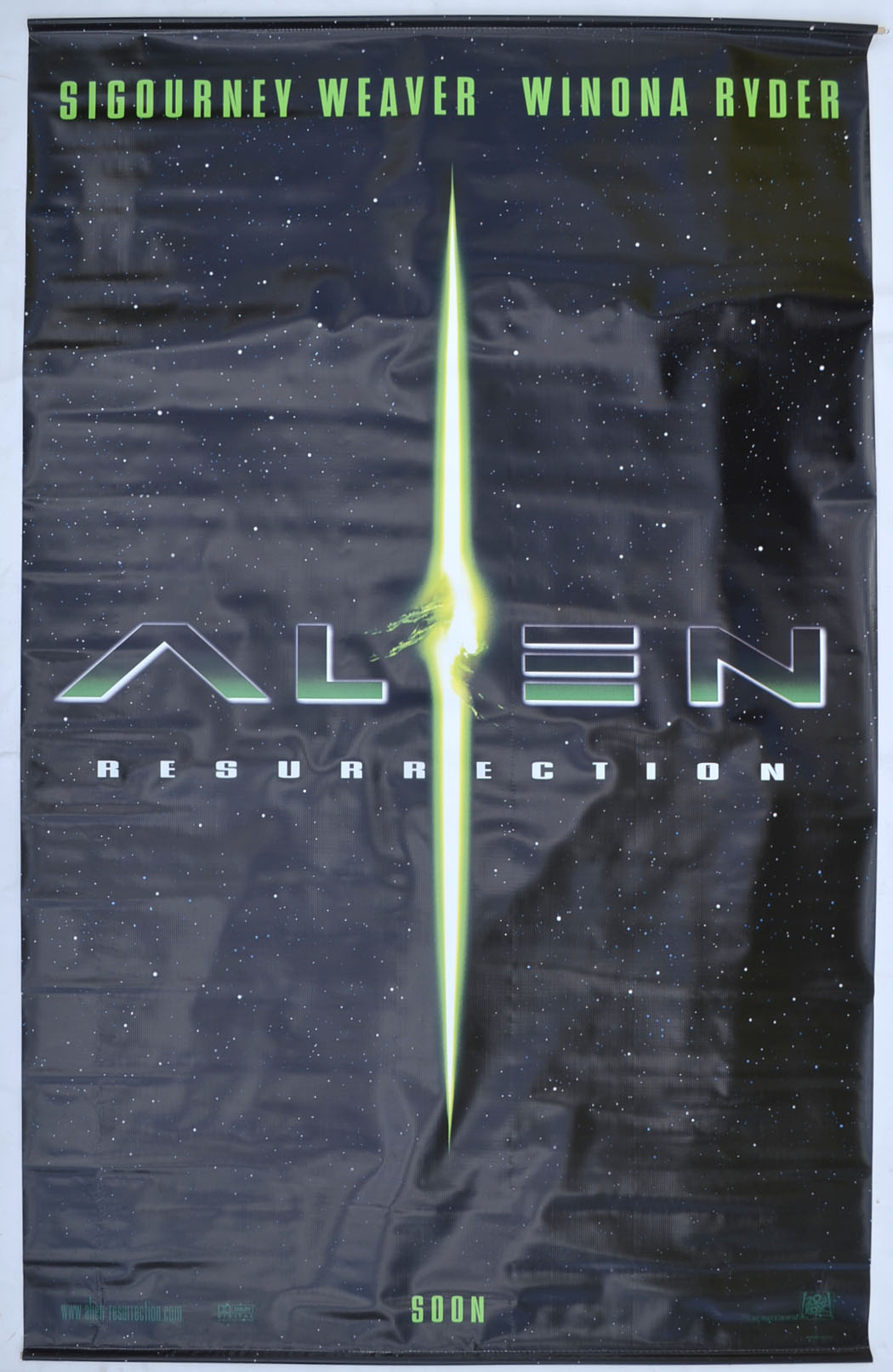 “Alien Resurrection” Original Cinema Banner - Film Banner - Movie Bann ...