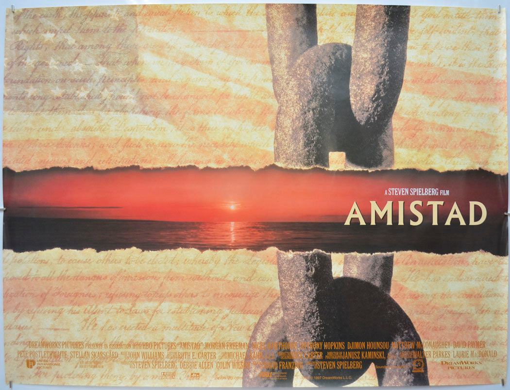 “Amistad” Original Quad Poster - Film Poster - Movie Poster – pastposters