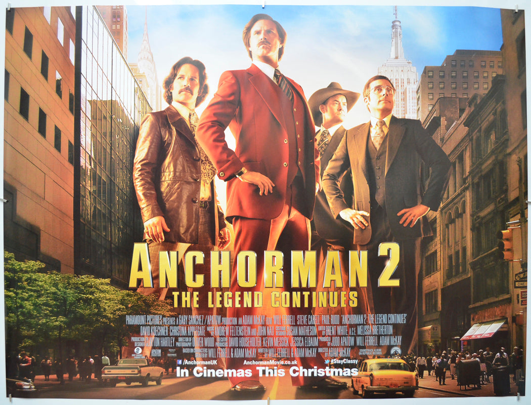 “Anchorman 2 - The Legend Continues” Original Quad Poster - Film Poste ...