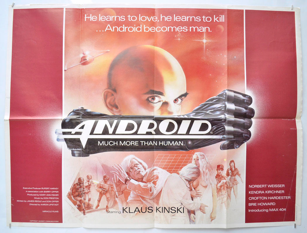“Android” Original Quad Poster - Film Poster - Movie Poster – pastposters