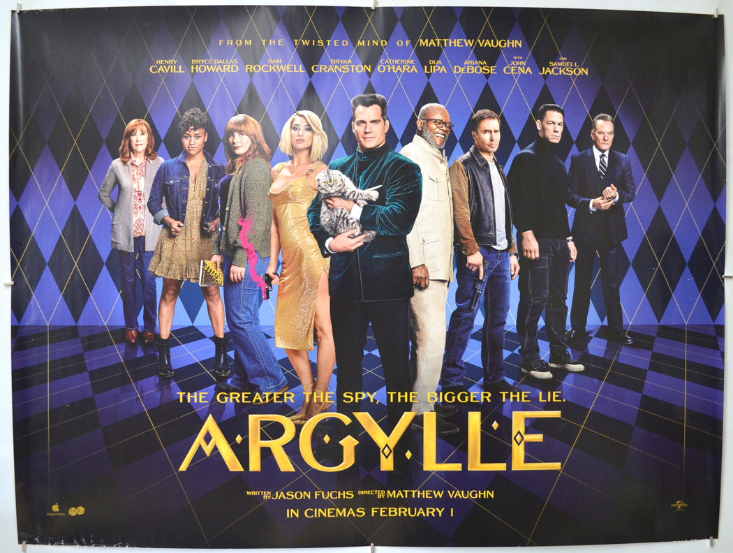 “Argylle” Original Quad Poster - Film Poster - Movie Poster – pastposters