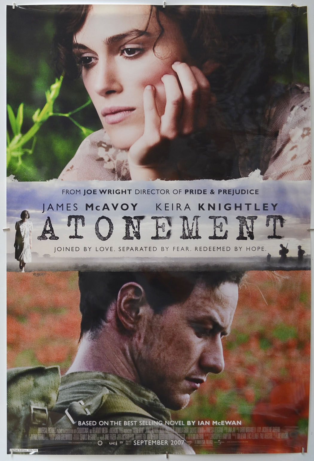 “Atonement” (Limited Edition Poster) Original One Sheet Poster - Film ...