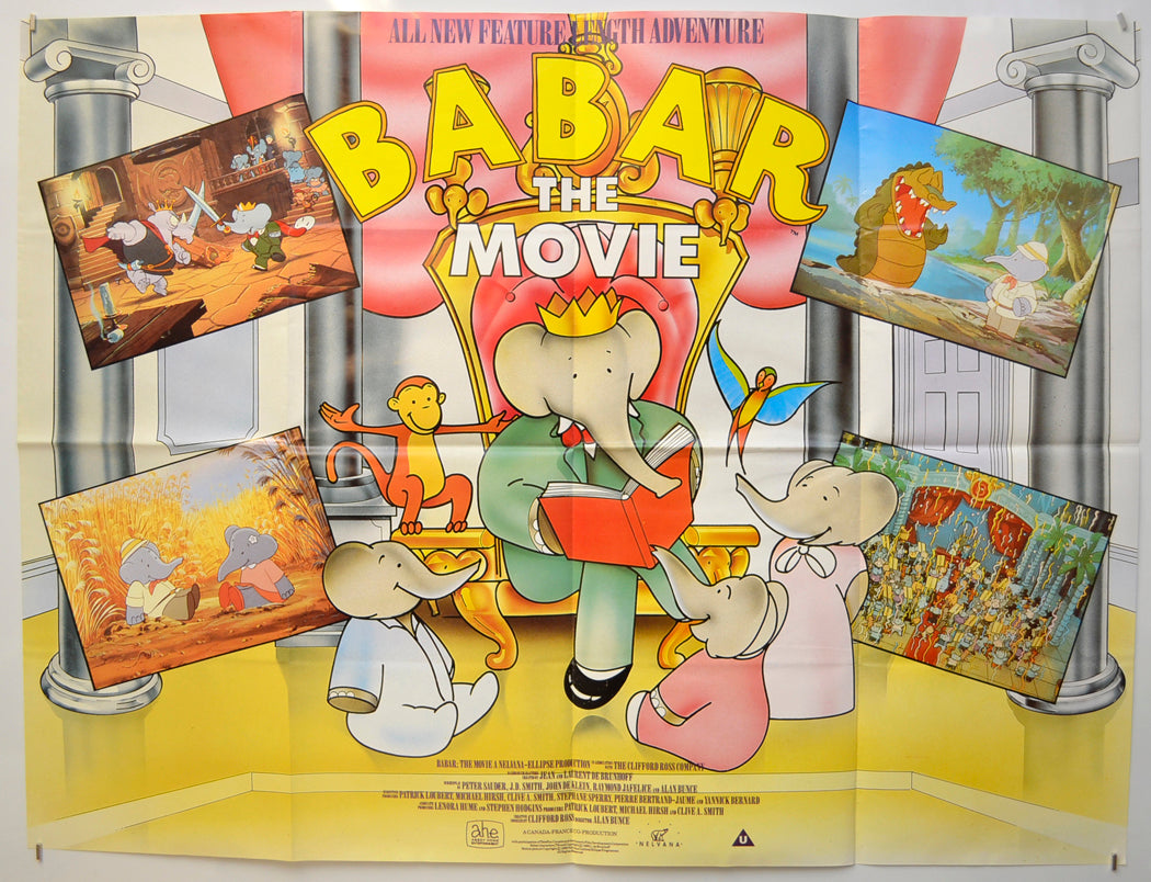 “Babar : The Movie” Original Quad Poster - Film Poster - Movie Poster ...