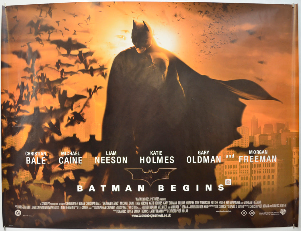 “Batman Begins” Original Quad Poster - Film Poster - Movie Poster ...