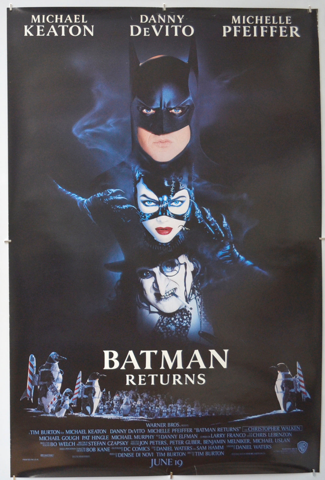 “Batman Returns” Original One Sheet Poster - Film Poster - Movie Poste ...
