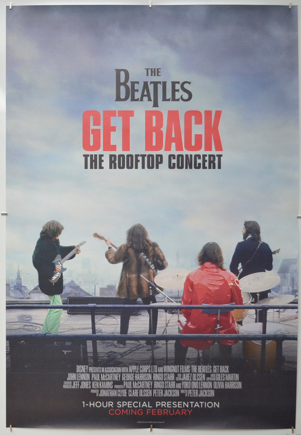 “Beatles: Get Back - The Rooftop Concert” Original One Sheet Poster ...