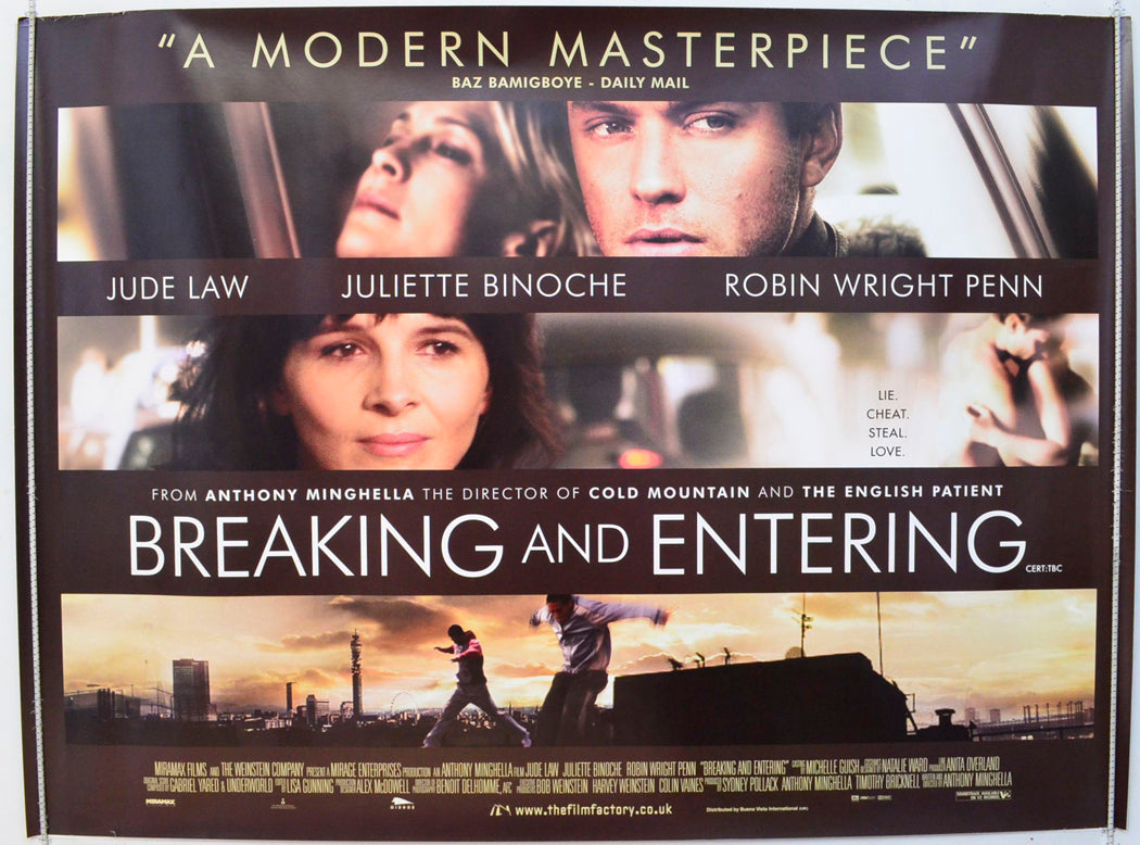 “Breaking And Entering” Original British Quad Poster - Film Poster - M – pastposters