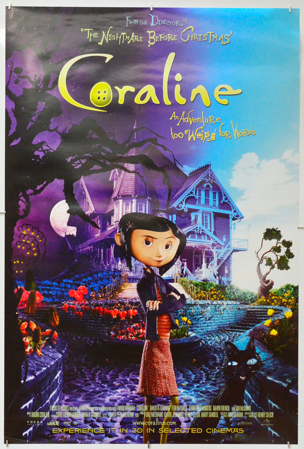 “Coraline” Original One Sheet Poster - Film Poster - Movie Poster ...
