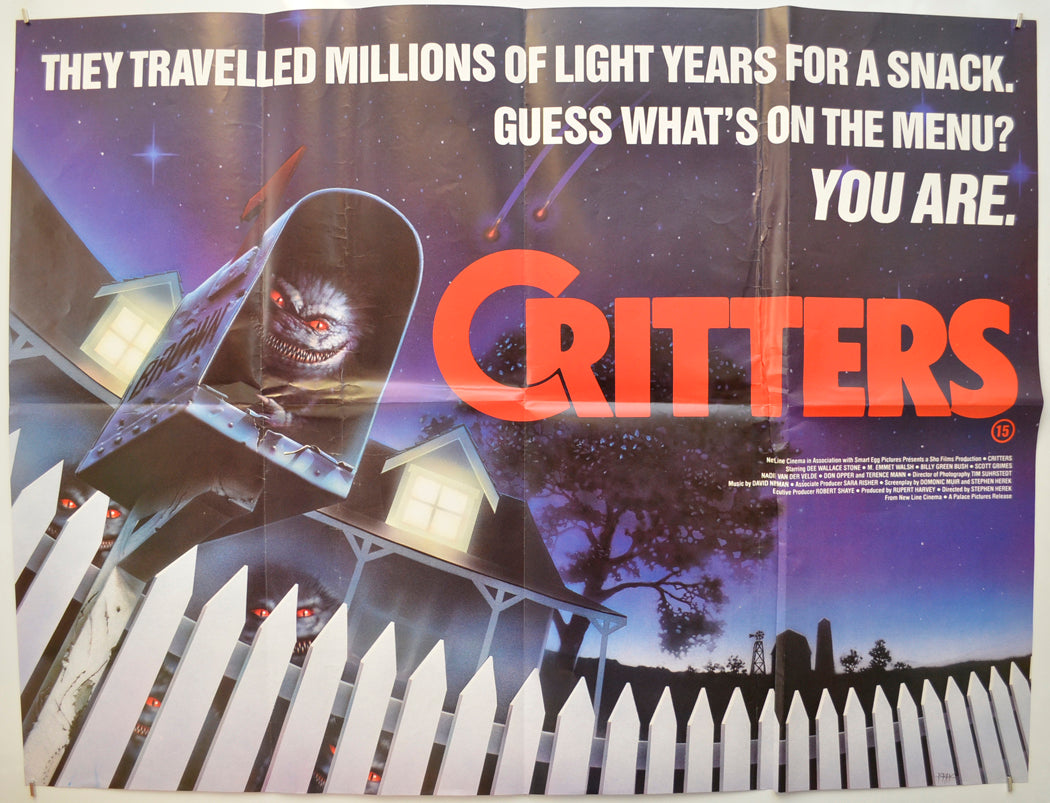 “Critters” Original Quad Poster - Film Poster - Movie Poster – pastposters
