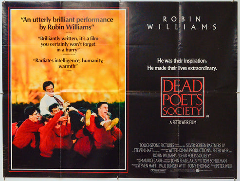 “Dead Poets Society” Original Quad Poster - Film Poster - Movie Poster ...