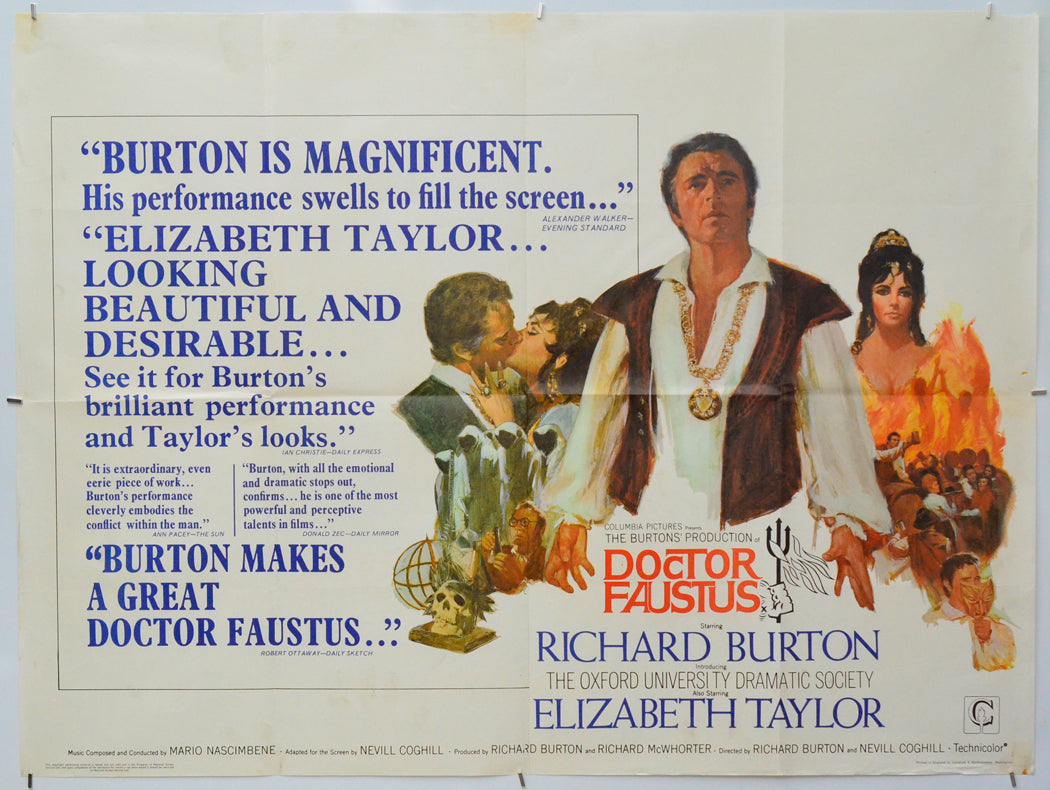 “Doctor Faustus” Original Quad Poster - Film Poster - Movie Poster ...