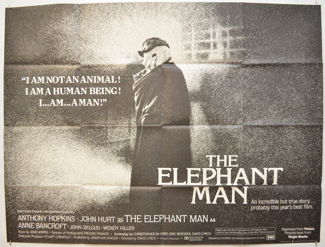“The Elephant Man” Original Quad Poster - Film Poster - Movie Poster ...