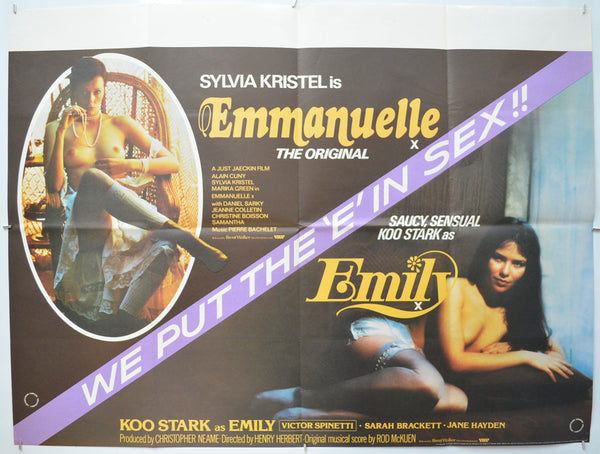 “Emmanuelle / Emily” (Double Bill) Original Quad Poster - Film Poster – pastposters