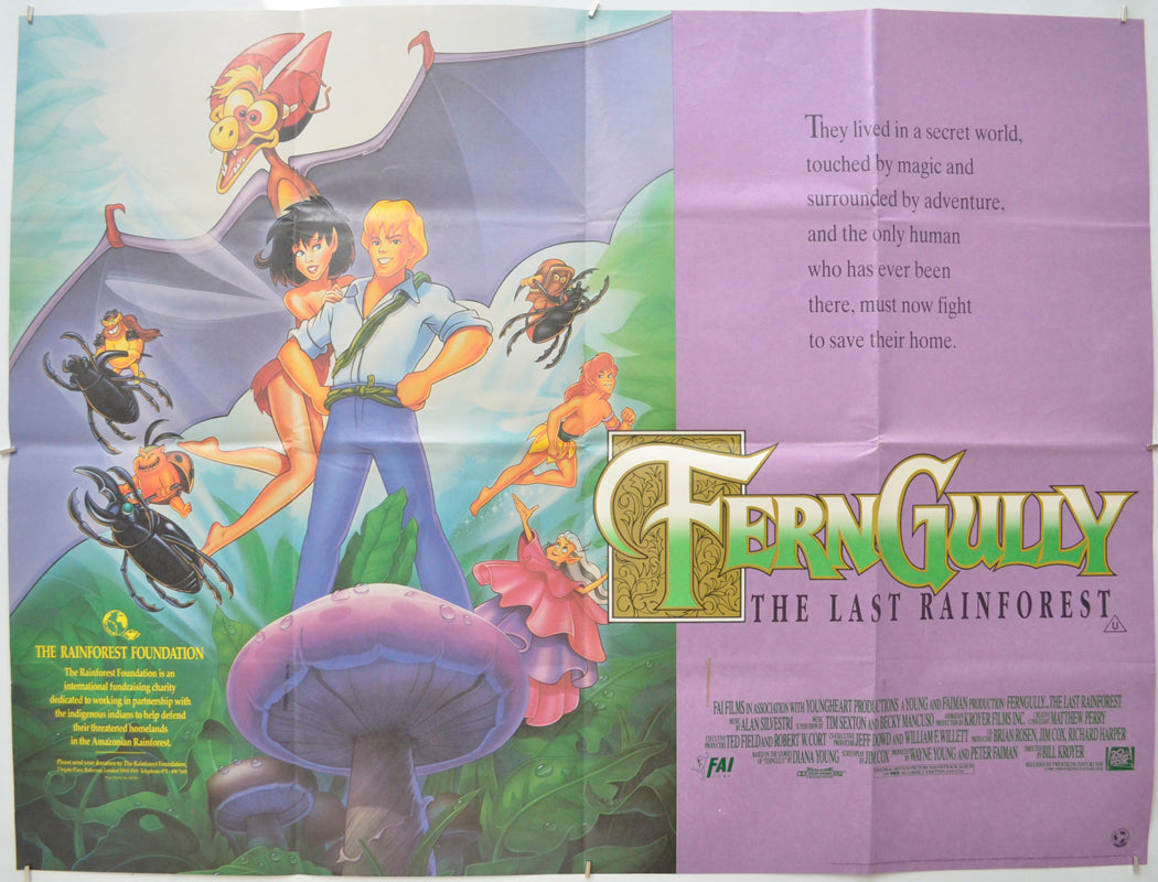 “Ferngully : The Last Rainforest” Original Quad Poster - Film Poster ...