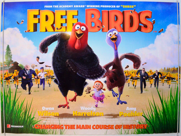 “Free Birds” Original British Quad Poster - Film Poster - Movie Poster ...