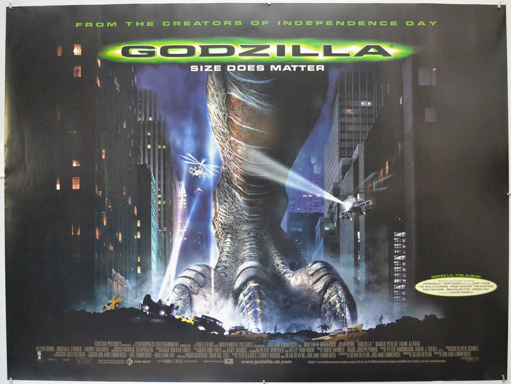 “Godzilla” Original Quad Poster - Film Poster - Movie Poster – pastposters