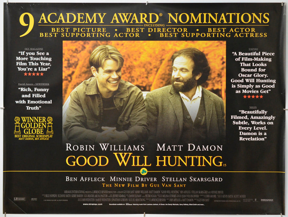 “Good Will Hunting” Original Quad Poster - Film Poster - Movie Poster ...
