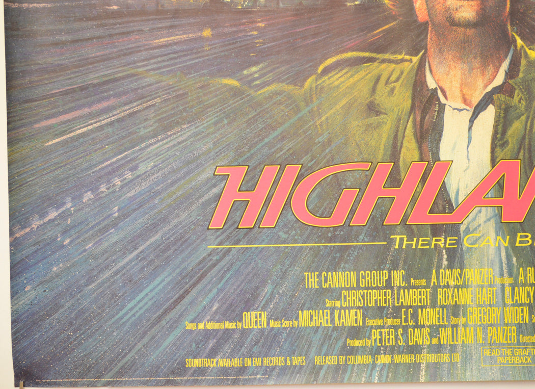 “Highlander” Original Quad Poster - Film Poster - Movie Poster ...