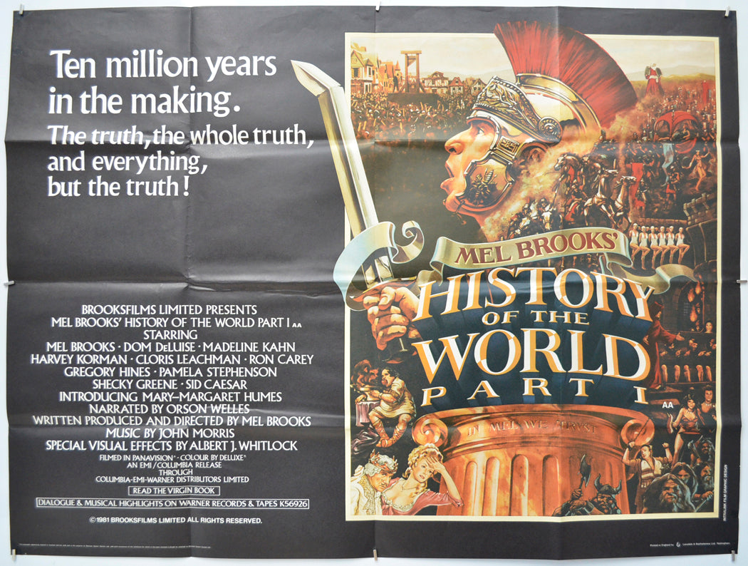 “History Of The World Part 1” Original Quad Movie Poster – pastposters