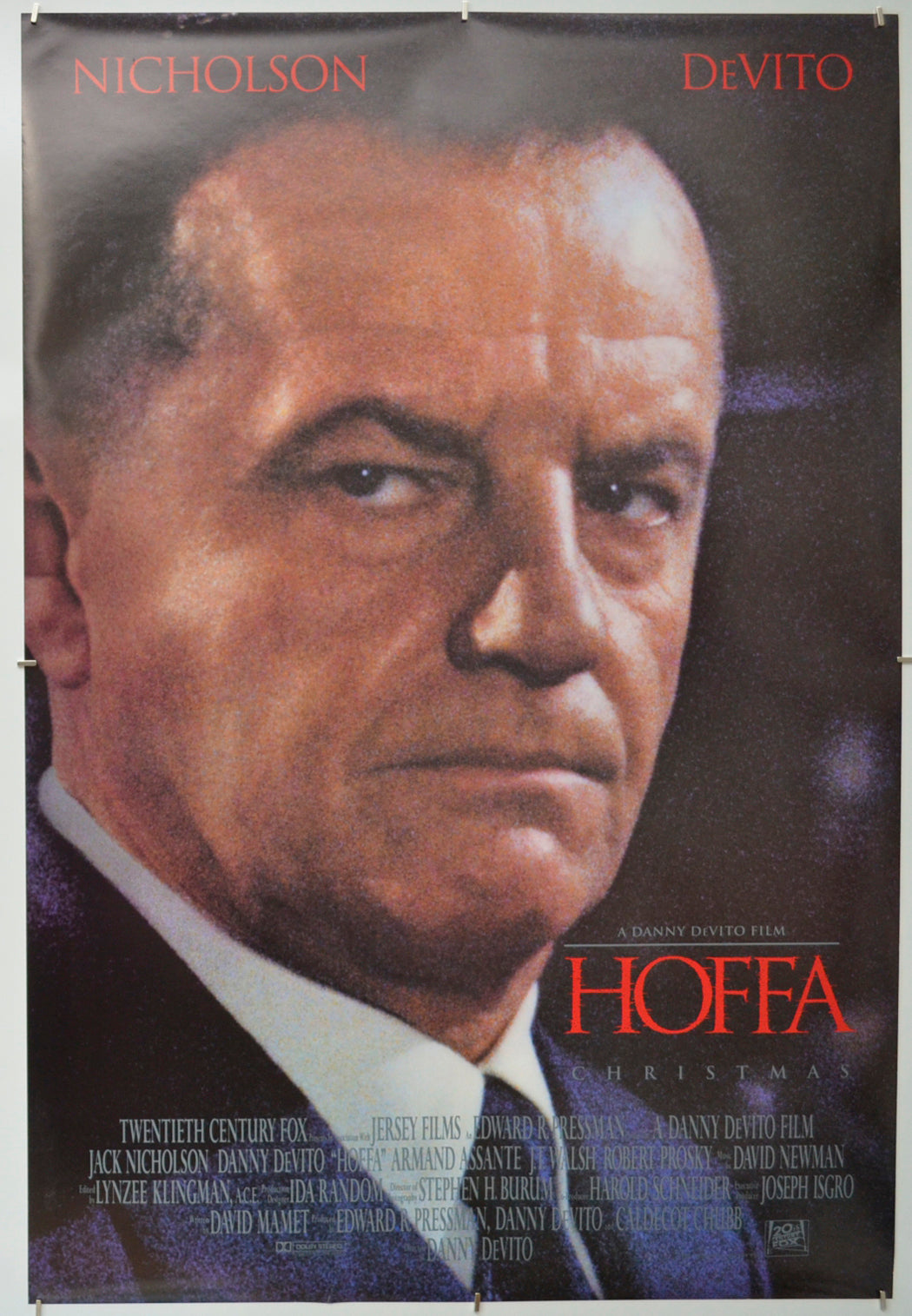 “Hoffa” Original One Sheet Poster - Film Poster - Movie Poster ...