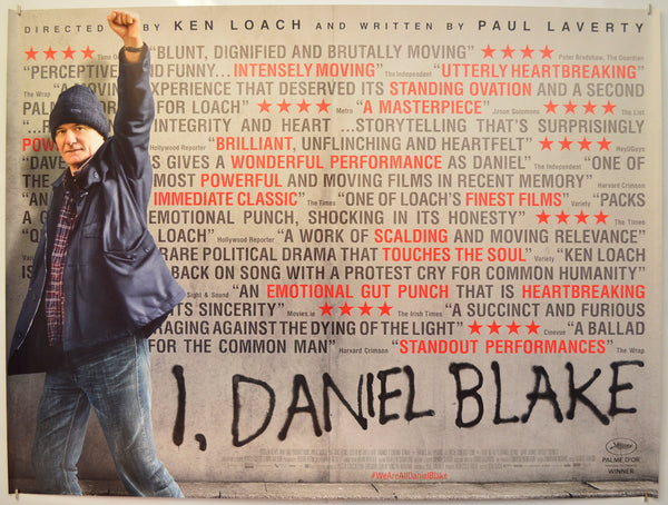 “I, Daniel Blake” Original Quad Poster - Film Poster - Movie Poster ...