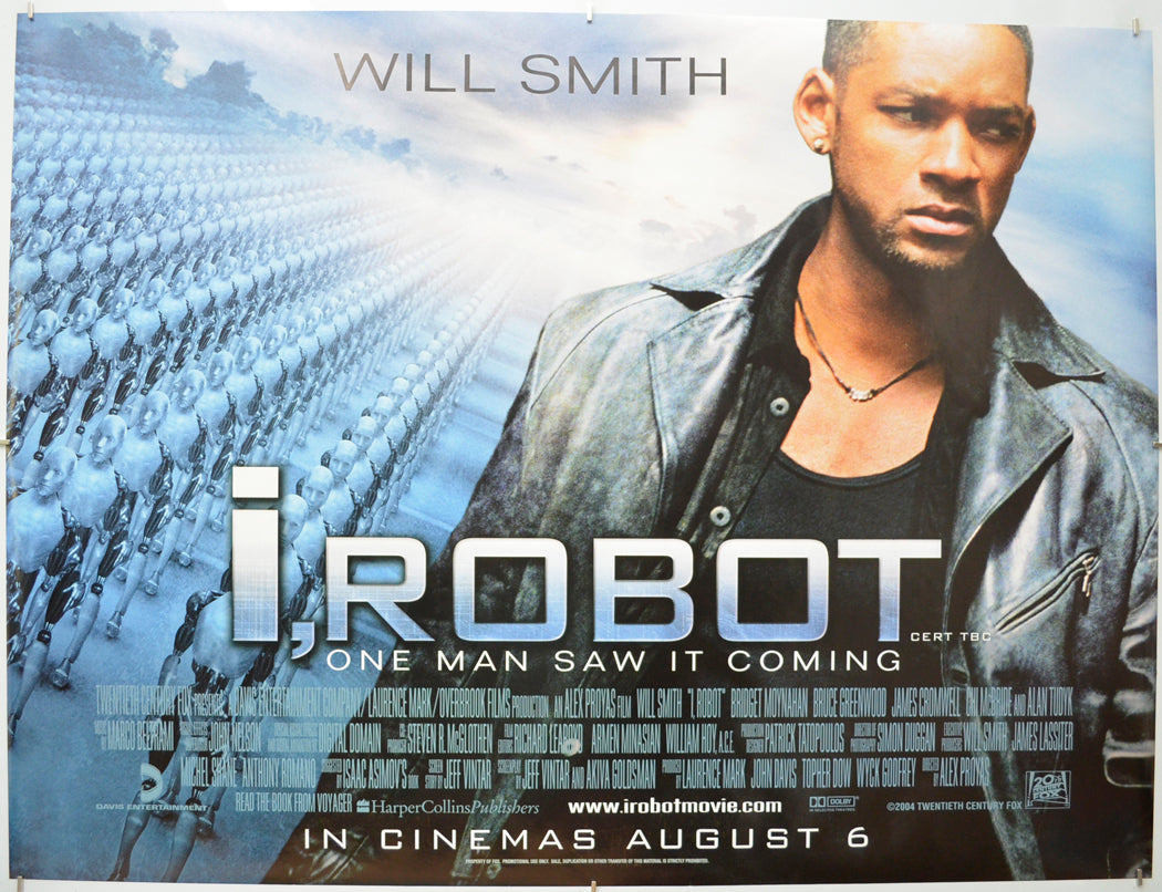 “I, Robot” Original Quad Poster - Film Poster - Movie Poster – pastposters