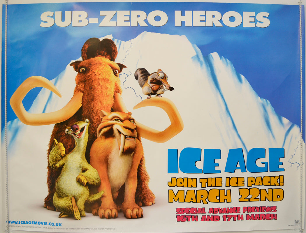 “Ice Age” (Teaser / Advance Version) Original Quad Poster - Film Poste ...