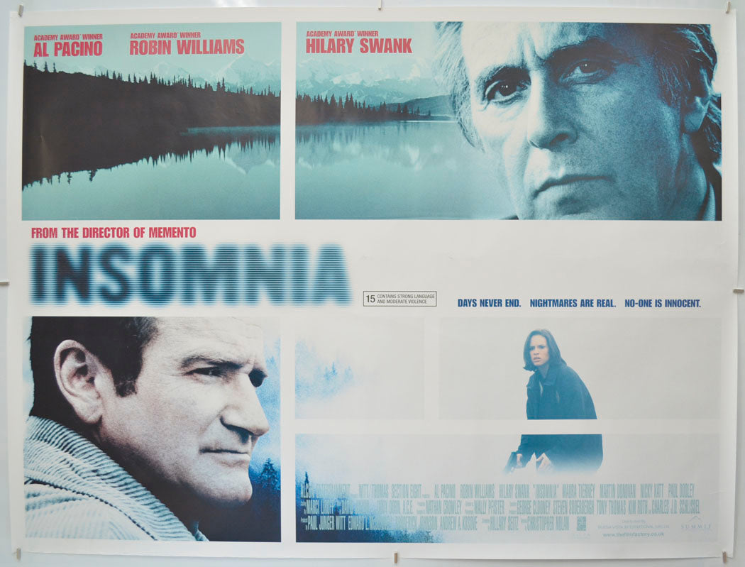 “Insomnia” Original Quad Poster - Film Poster - Movie Poster – pastposters