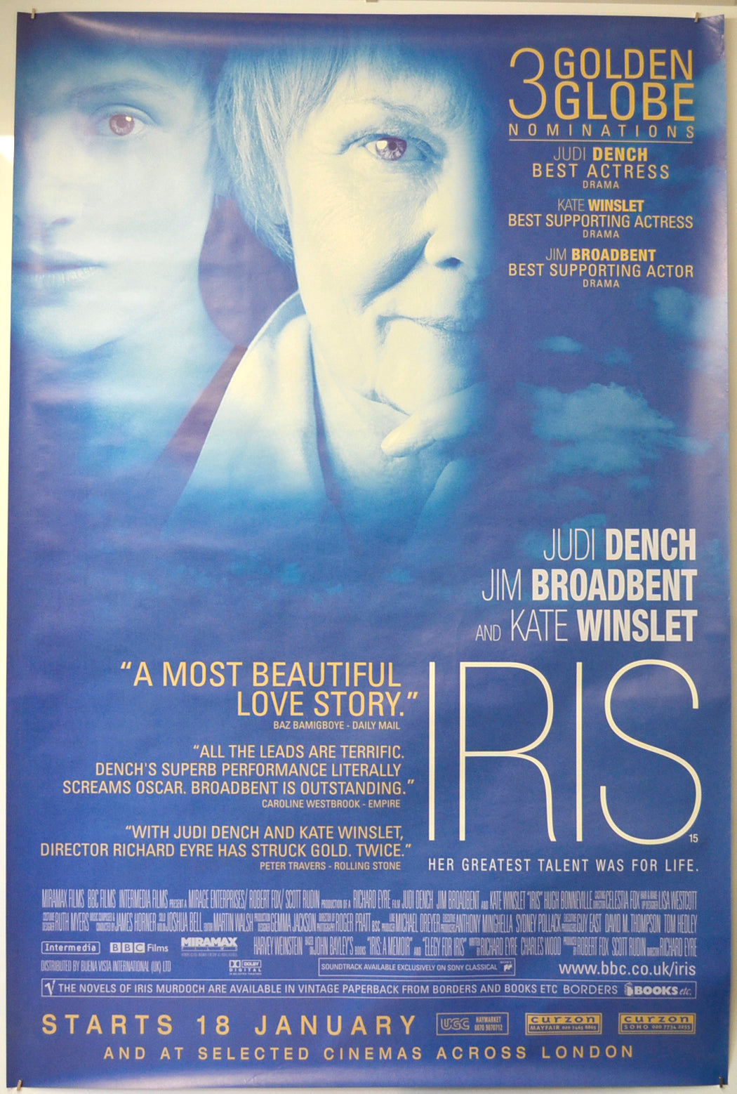 “Iris” Original British 4 Sheet Poster - Film Poster - Movie Poster – pastposters