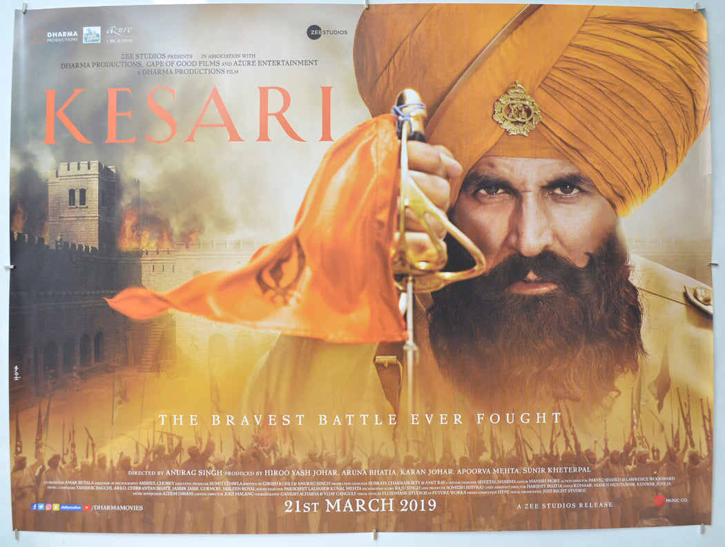 “Kesari” Original Quad Poster - Film Poster - Movie Poster – pastposters