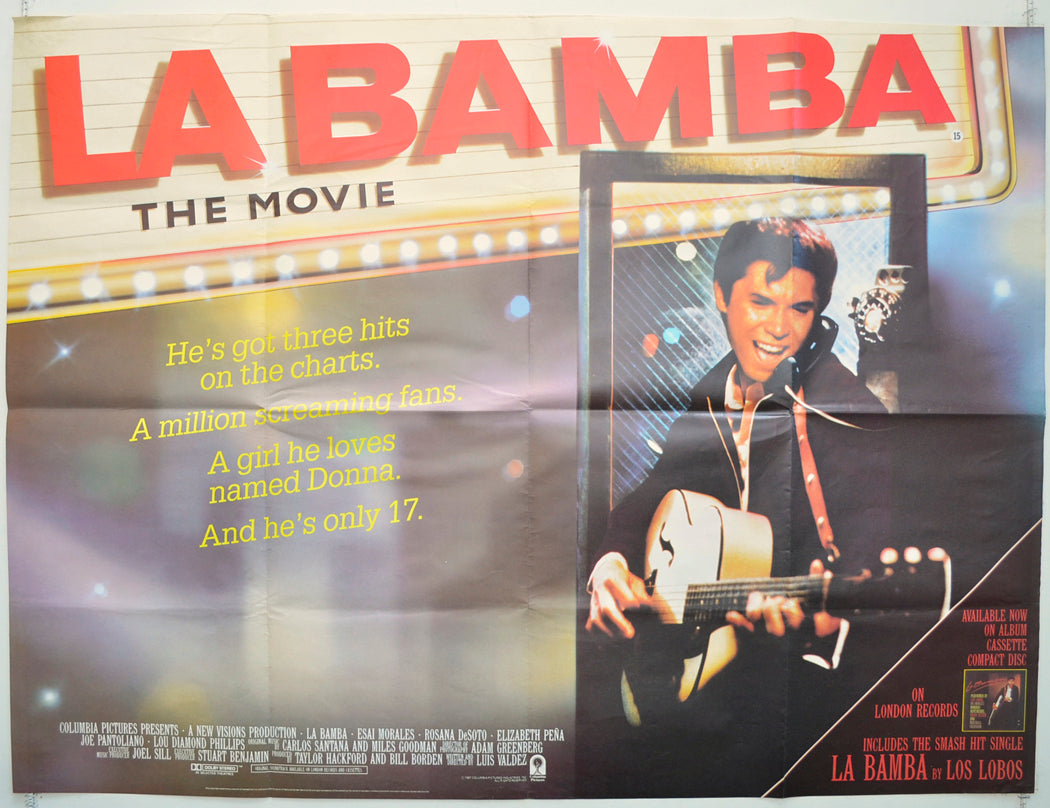 “La Bamba” Original Quad Poster - Film Poster - Movie Poster – pastposters