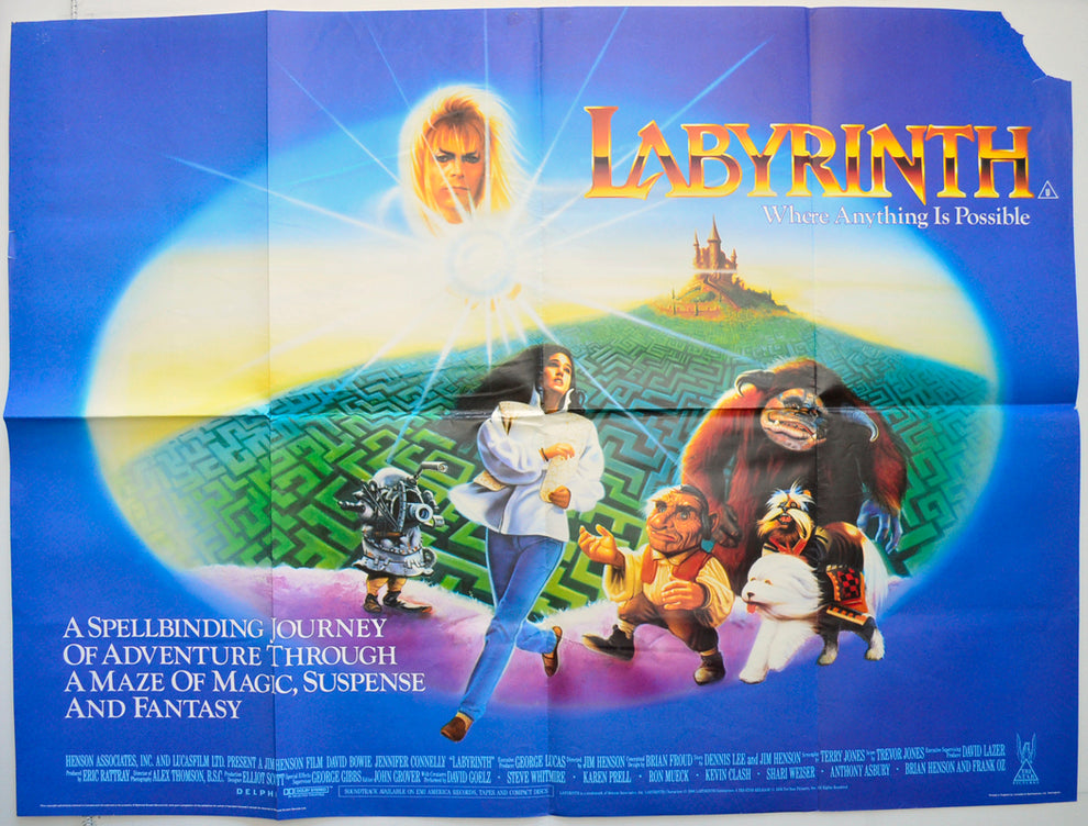 “Labyrinth” Original Quad Poster - Film Poster - Movie Poster – pastposters