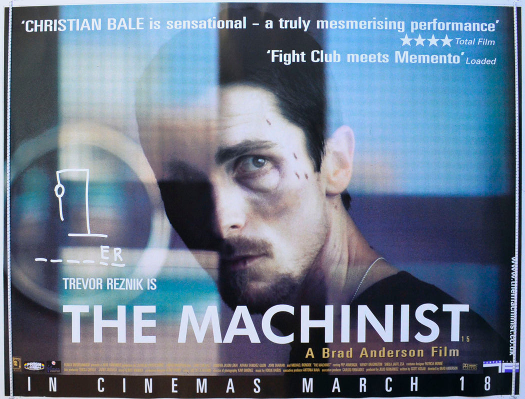 “The Machinist” Original British Quad Poster - Film Poster - Movie Pos ...