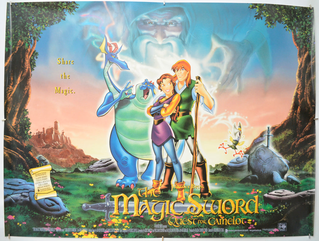 “The Magic Sword Quest For Camelot” Original Quad Poster - Film Poster ...
