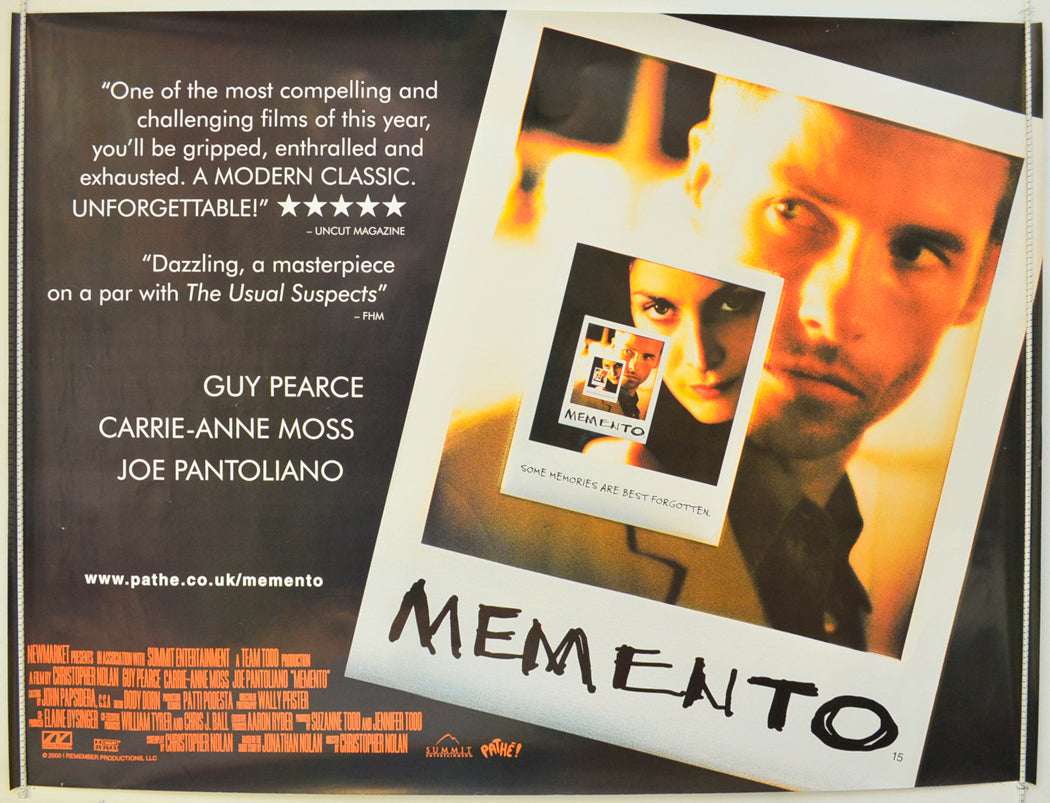 “Memento” Original Quad Poster - Film Poster - Movie Poster – pastposters