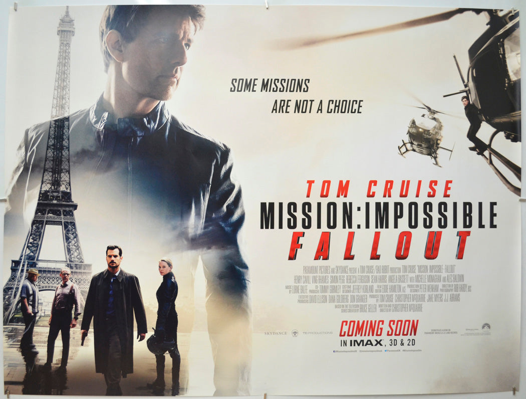 “Mission Impossible: Fallout” Original Quad Poster - Film Poster - Mov ...