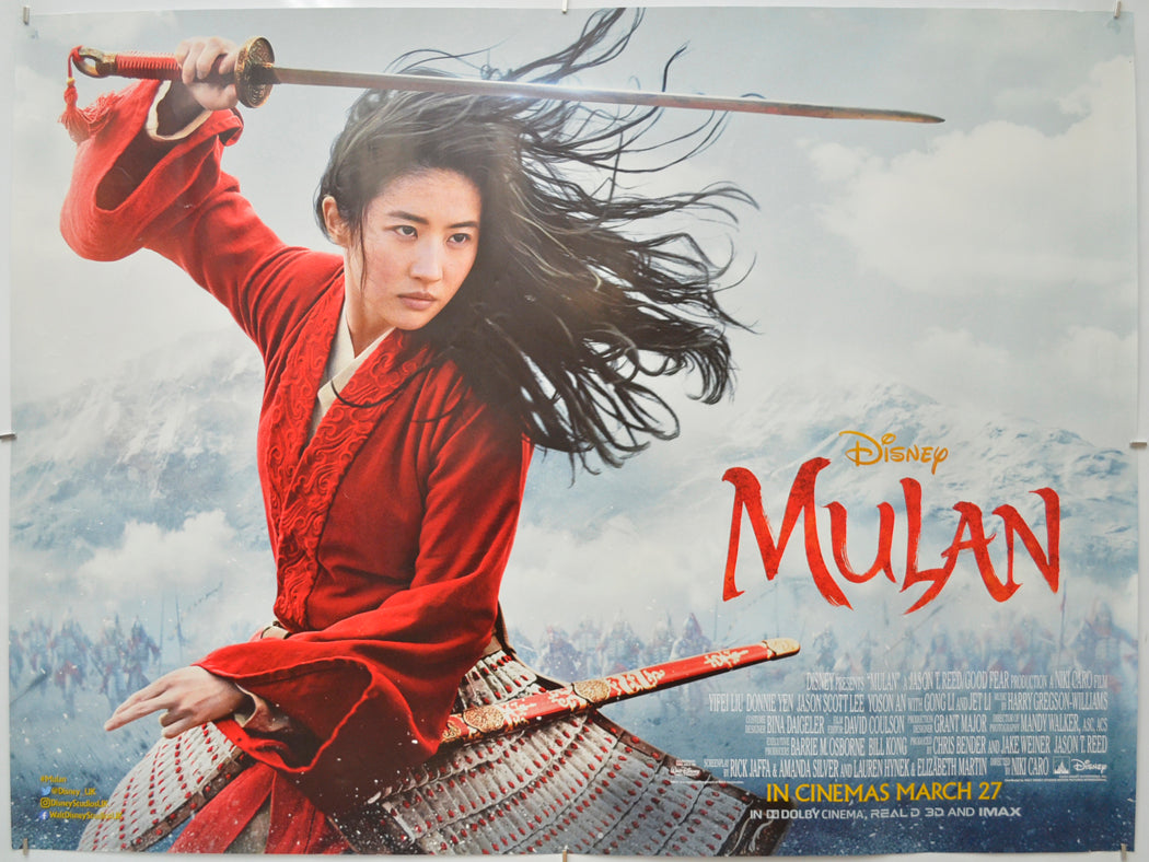 “Mulan” - Original Quad Poster - Film Poster - Movie Poster – pastposters