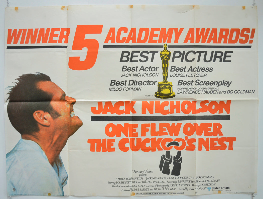 “One Flew Over The Cuckoo's Nest” Original British Quad Poster - Film ...