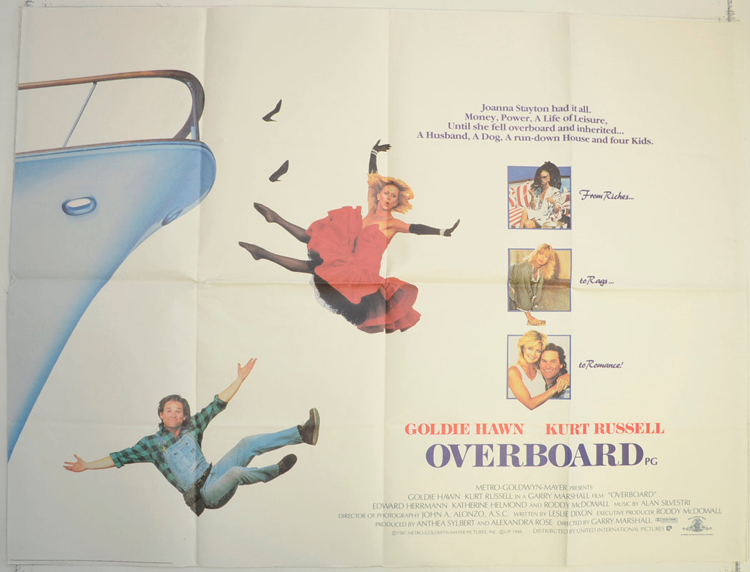 “Overboard” Original British Quad Poster - Film Poster - Movie Poster ...