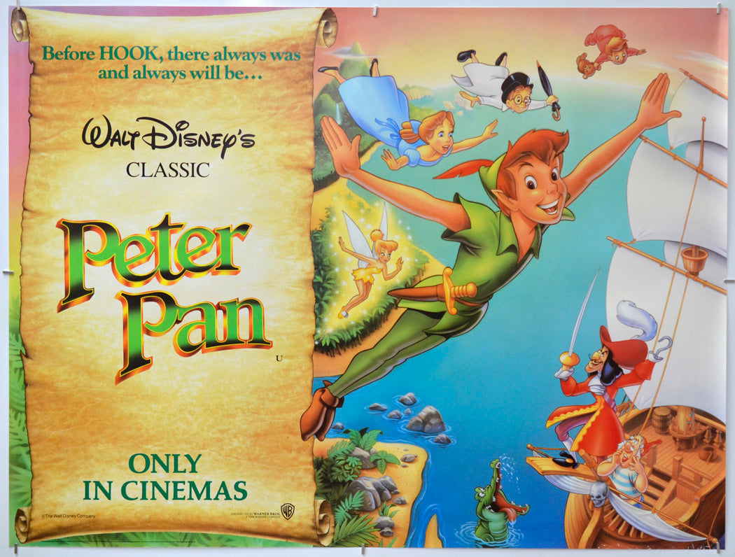“Peter Pan” Original Quad Poster - Film Poster - Movie Poster – pastposters