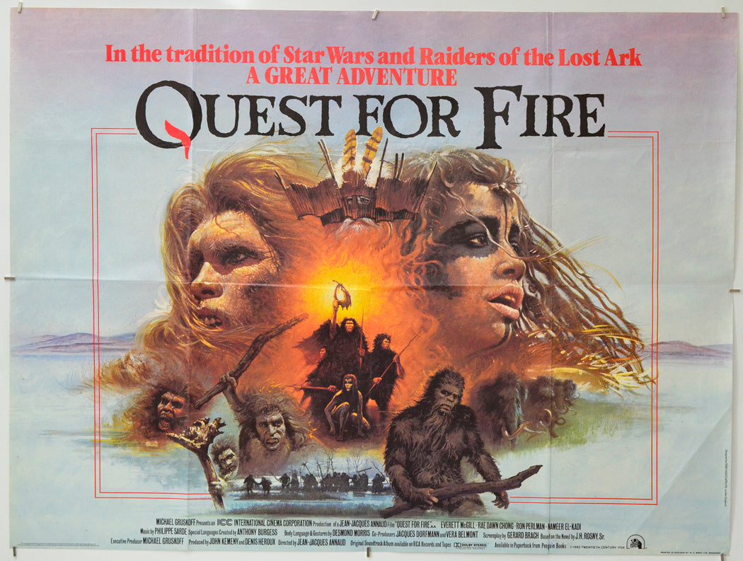 “Quest For Fire” Original Quad Poster - Film Poster - Movie Poster ...