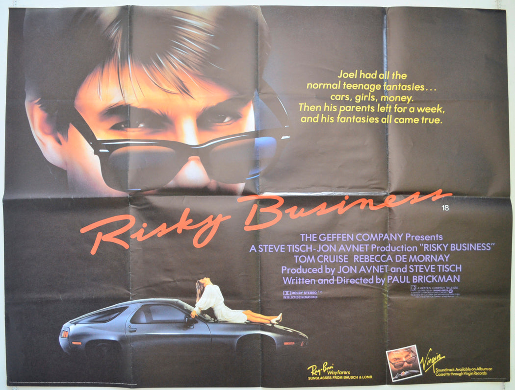 “Risky Business” Original British Quad Poster - Film Poster - Movie Po ...